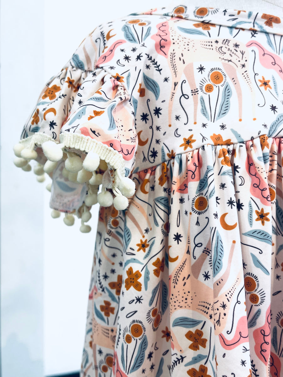 "Pom Pom Prairie" little girls dress – Native Soul & Co Texarkana location